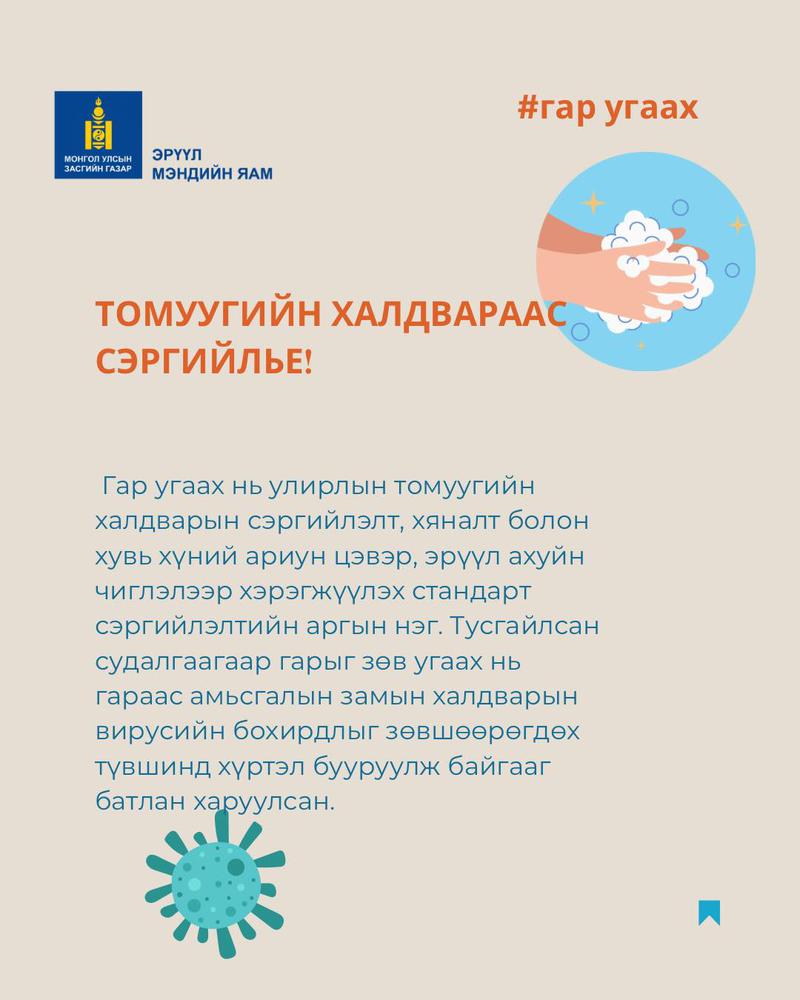 Томуугийн халдвараас сэргийлье Эрүүл мэндийн хөгжлийн төв